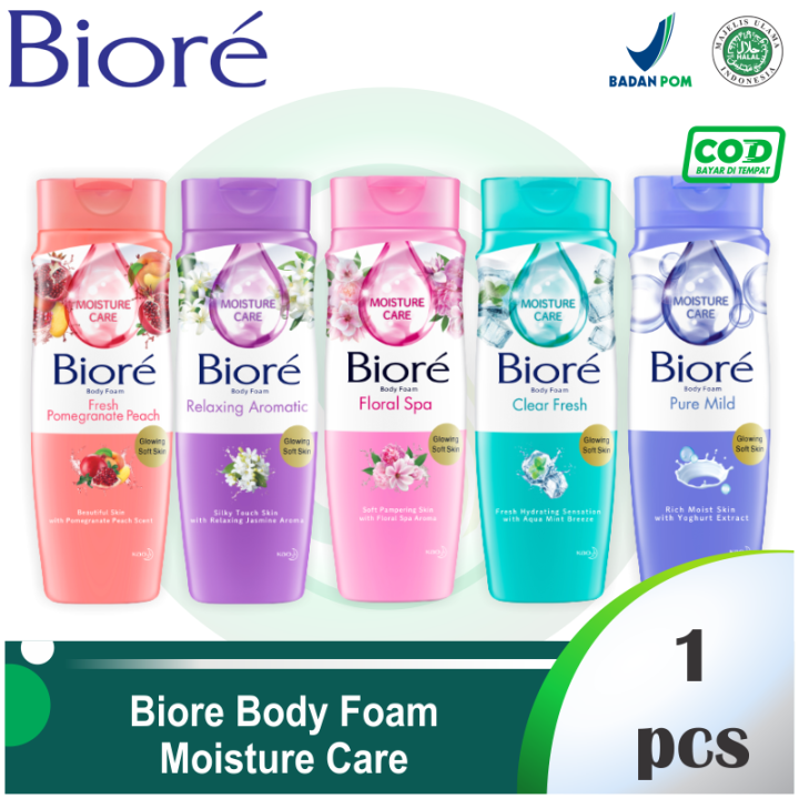 Biore Body Foam Moisture Care 100 ml Sabun Cair Kemasan Botol | Lazada ...