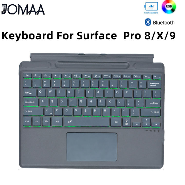 JOMAA คีย์บอร์ดแสงไฟแป้นพิมพ์สำหรับ Google Surface Pro 8 Prro X Pro 9 ...