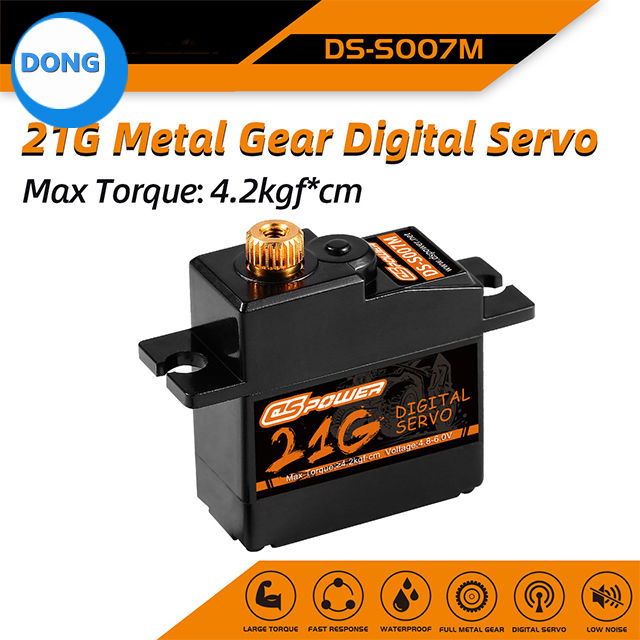 21G เกียร์โลหะ Mini Servo 4.2กก.17G Servo สำหรับ1:18 1:16 Mobil Rc ...