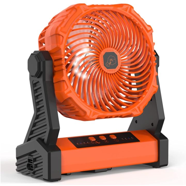 【SIN】-Camping Fan with LED Lights,10000MAh Outdoor Tent Fan with Light ...