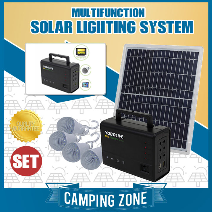 Solar lighting system Portable Solar Panels Charging Generator Power ...