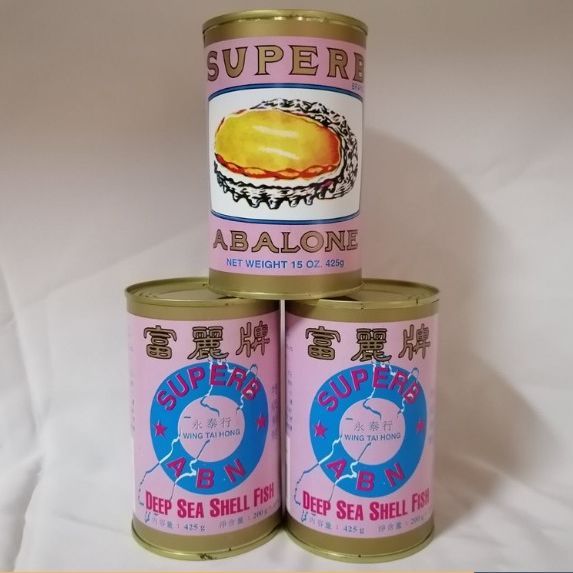 SUPERB BRAND Canned Abalone 425 g (1 & 1/2 pcs BIG ABALONES per can ...