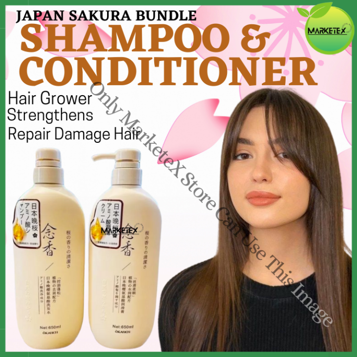 Japan Sakura Shampoo and Conditioner Organic Shampoo Thick and Smooth ...