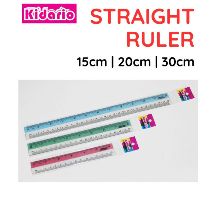 KIDARIO PLASTIC COLOUR RULER | 15cm | 20cm | 30cm | STRAIGHT RULER ...