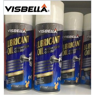 สเปรย์หล่อลื่นอเนกประสงค์ 450ml สเปรย์หล่อลื่น ป้องกันสนิม VISBELLA LUBRICANT OIL 450 ML ...