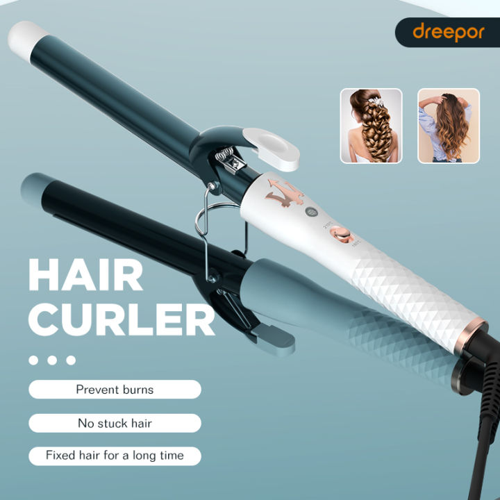 Dreepor Wave Curling Iron Portable Hair Curler Ceramic Hair Ironing ...