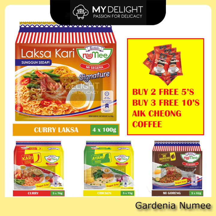 Gardenia Numee Instant Noodle Curry Laksa Chicken Mi Mee Goreng Serda ...