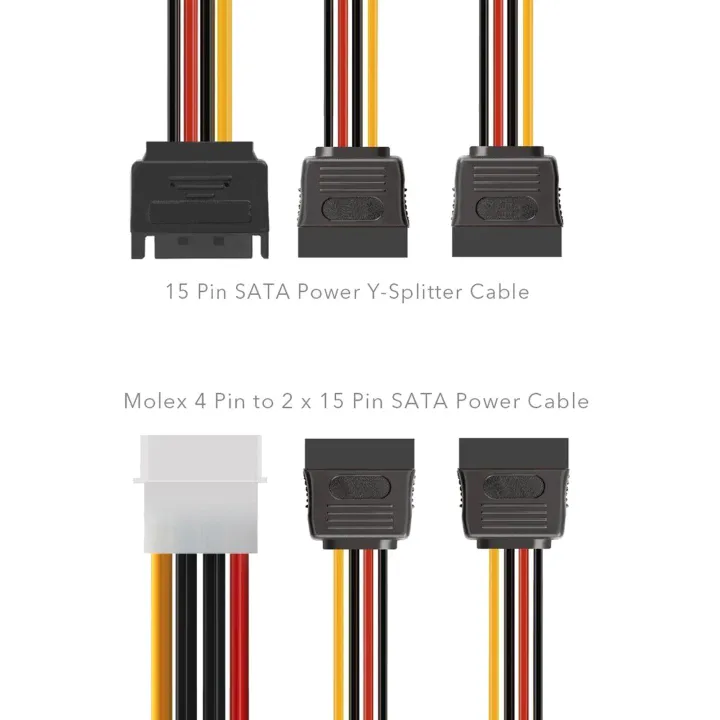Hard Drive Power Cord Unimpeded Data Transmission 2 ATA/SATA Battery ...