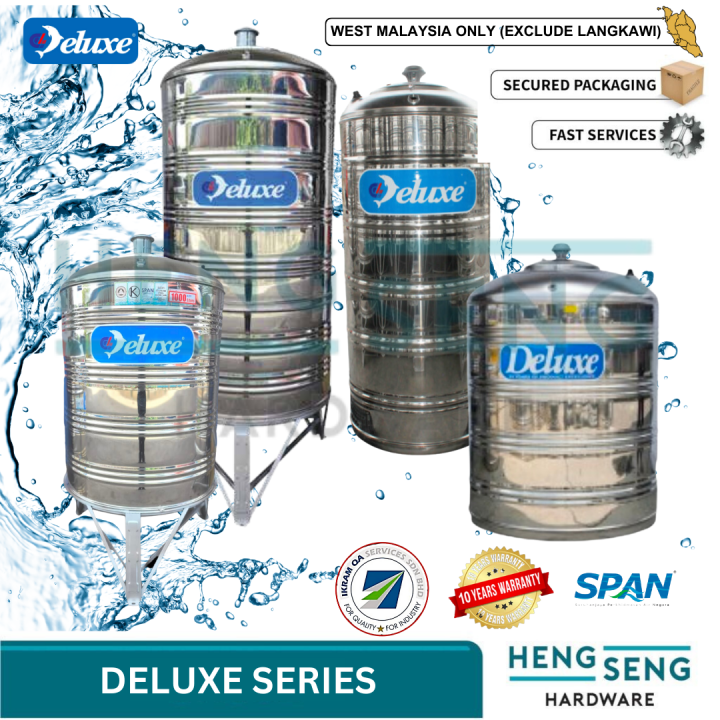 DELUXE WATER TANK STAINLESS STEEL 500-3000L HENG SENG | Lazada