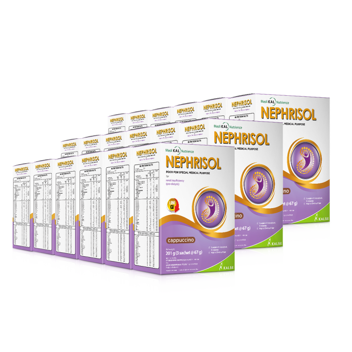 Nephrisol Cappuccino Low GI 201 grams Low Protein Milk (18 x 201 grams ...