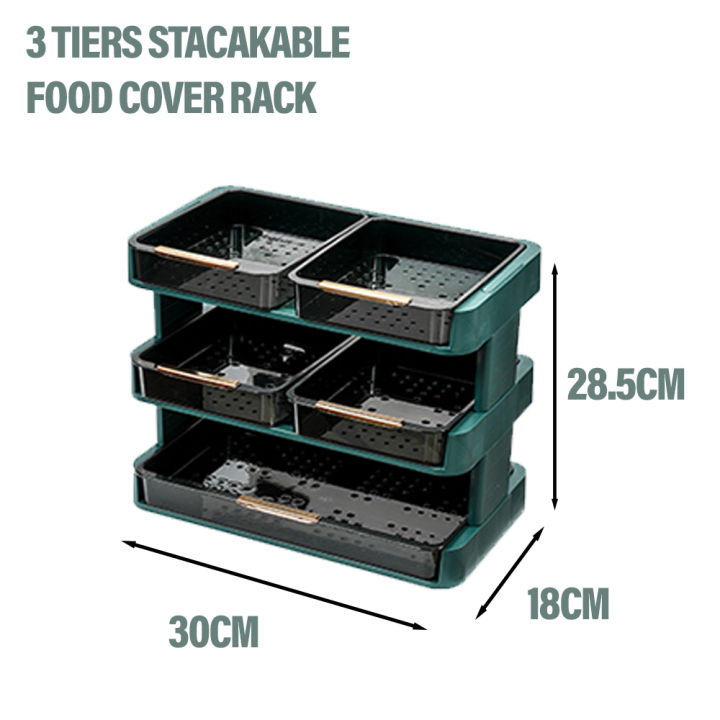 HOME PRIME FC009 Stackable Food Plate Rack Food Serving Plate Food ...