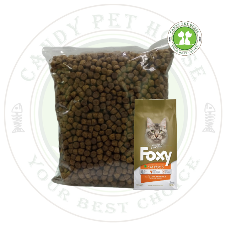 Foxy Adult Chicken & Rice Cat Food 1kg Repack | Lazada