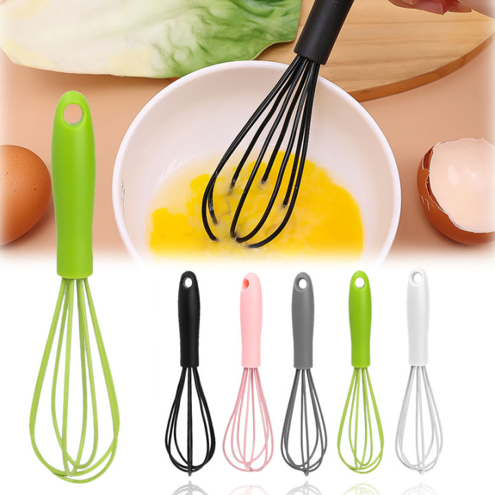 Mini Whisk 430 Stainless Steel Silicone Whisk Egg Beater Mixer Baking ...