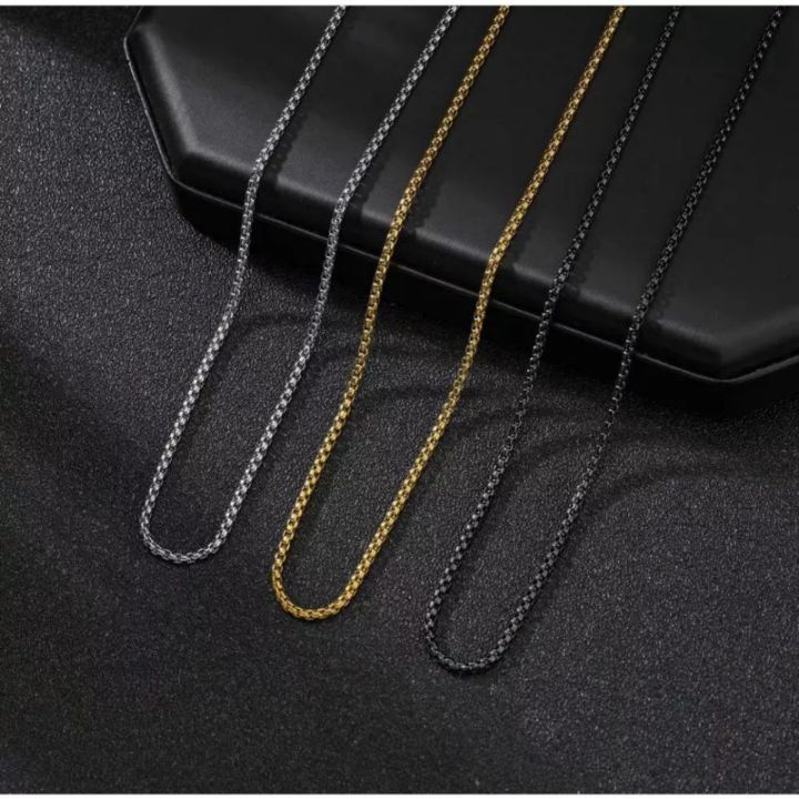 MODEL KALUNG PRIA WANITA MODEL ROLO SILVER BLACK DAN GOLD TERLARIS ...