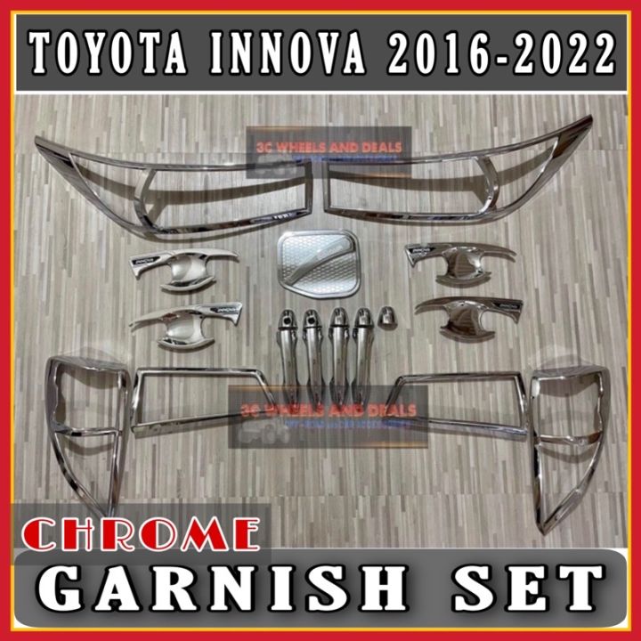 TOYOTA INNOVA 2016-2022 GARNISH SET CHROME (Innova accessories) | Lazada PH