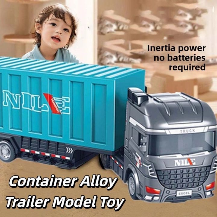 XFZHG Diecast Metal Alloy Trailer Model Movable Joint Scale 1:64 Model ...