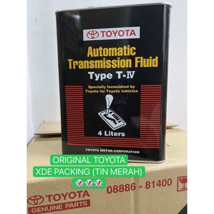 TOYOTA GENUINE ATF TYPE T-IV AUTO GEAR BOX OIL TRANSMISSION FLUID ...