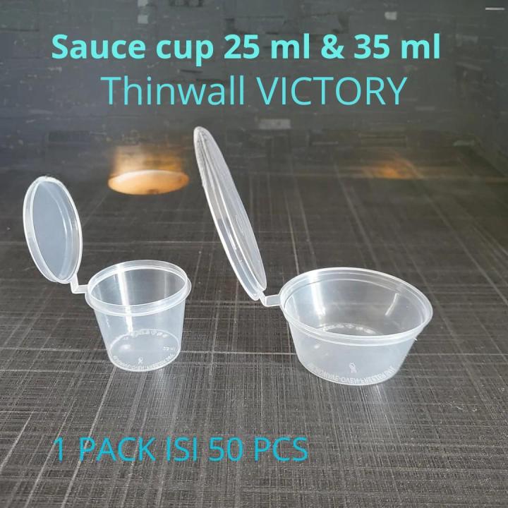 thinwall cup plastik victory 25ml 35ml | tempat saus sambal plastik ...