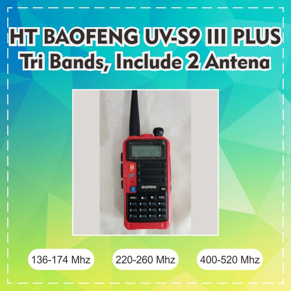 HT UV-S9 III Plus 10 Watt W Triple Band VHF UHF 2 Antena Original Tri Band | Lazada Indonesia