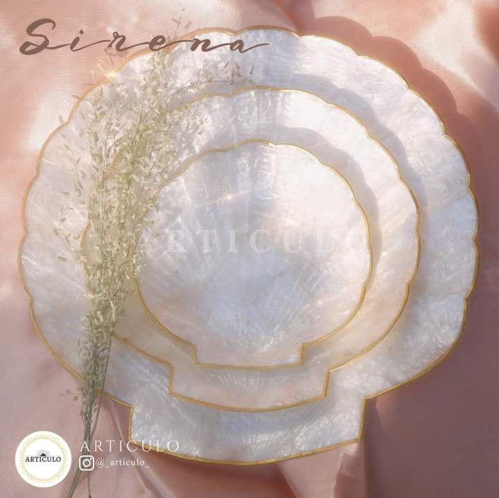 Articulo - SIRENA ( PURE CAPIZ Shell Catch Plate / charger plate ...