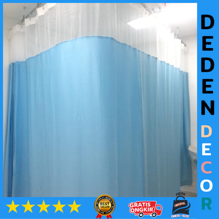 Tirai full pvc warna biru muda by d`nexs elite | Lazada Indonesia
