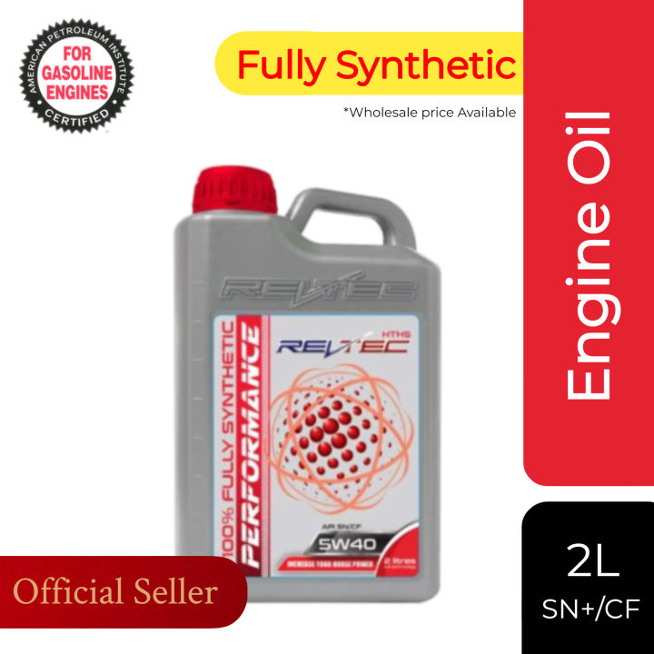 ORIGINAL REVTEC 100% FULLY SYNTHETIC 5W30/40 API SN+/CF PERFORMANCE 2L ...