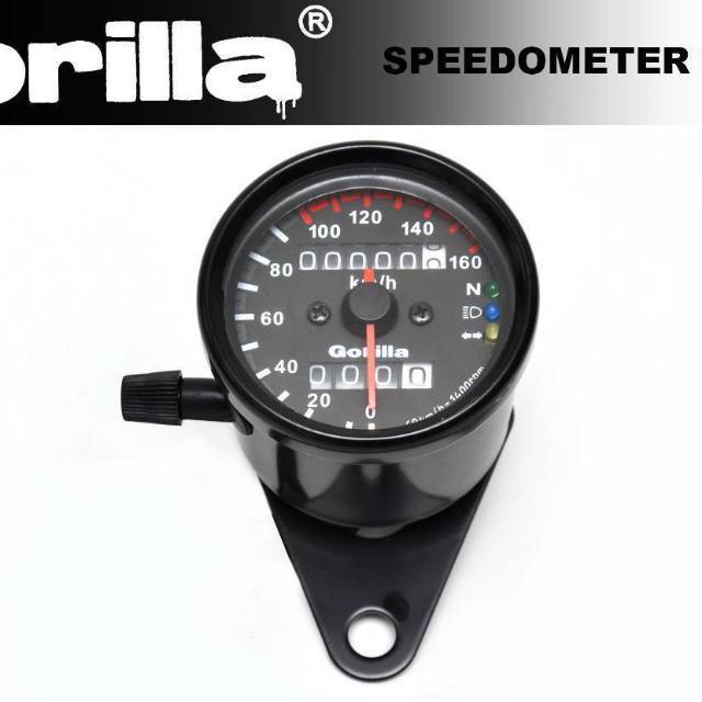 Speedometer bulat custom hitam | Lazada Indonesia