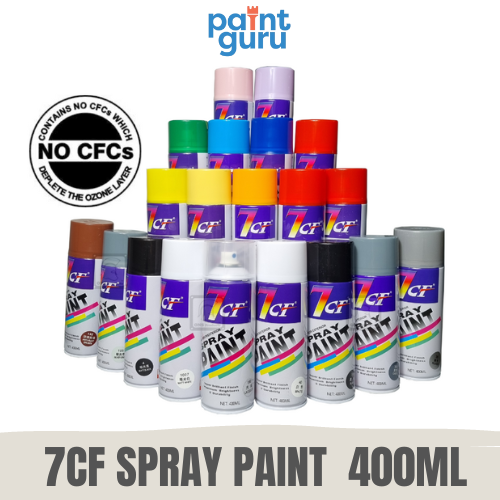 [Full Range] 7CF Spray Paint Mix Color Matt Black White Lacquer Grey ...