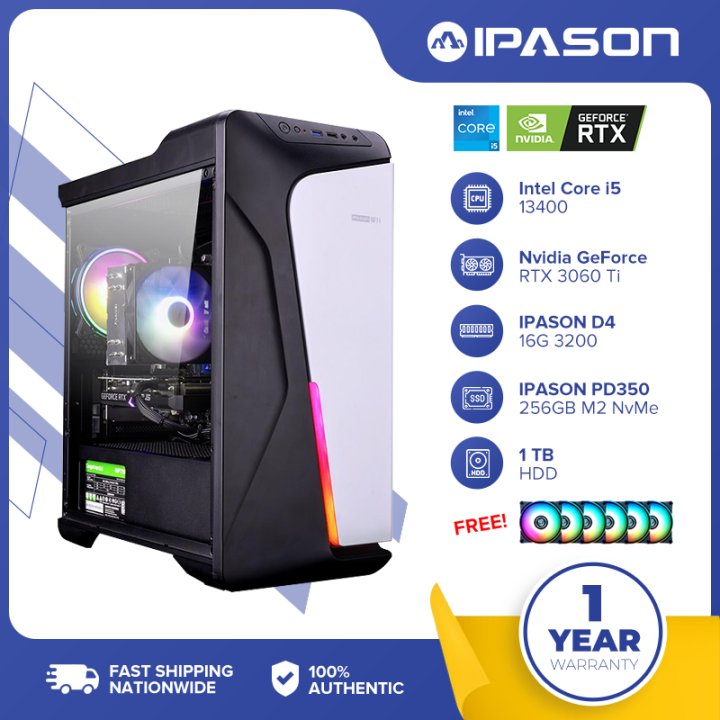 Ipason S6 Gaming PC Intel i5 13400 10 Core 16 threads GTX1650 GTX1660S RTX3060 DDR4 8G 16G 256G ...