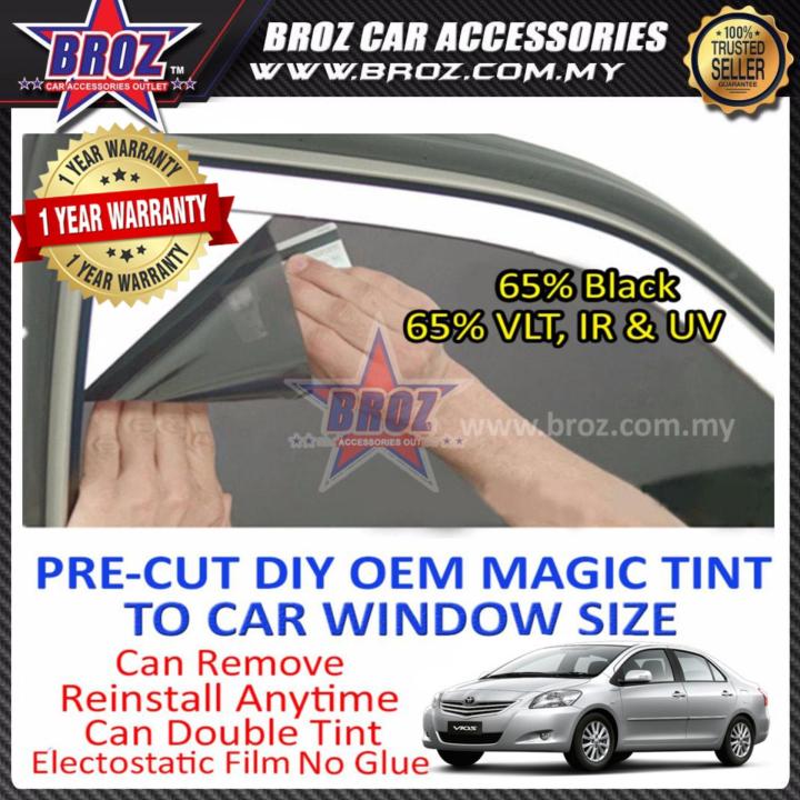 Broz [1 YEAR WARRANTY] Toyota Vios 2007-2013 Magic Tinted Solar Window ...