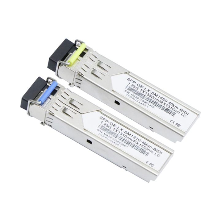 1Pair Gigabit Fiber SFP Module 1.25G Single Mode 40km LC 1310nm/1550nm ...