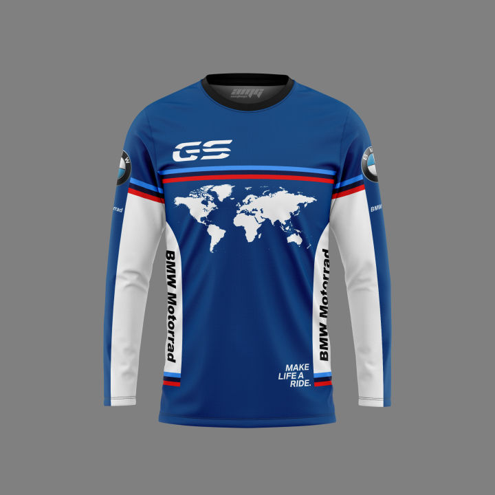 BMW GS One World Riding Jersey man long t shirt | Lazada
