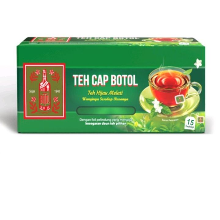 TEH CAP BOTOL HIJAU CELUP / 1 BOX ISI 15 KANTONG TEH CAP BOTOL HIJAU ...