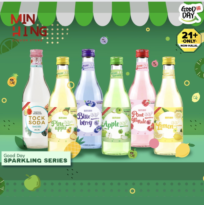 Good Day Tock Sparkling Soda ( Blueberry / Pomegranate ) 7%Alc 360ml ...