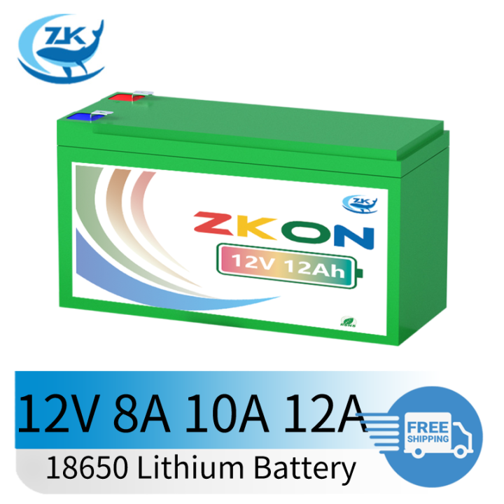 12V 8ah 10ah 12ah แบตลิเธียม แบต 12 โวลต์ 12แอม แบต12vลิเธียม แบตเตอรี่ ...