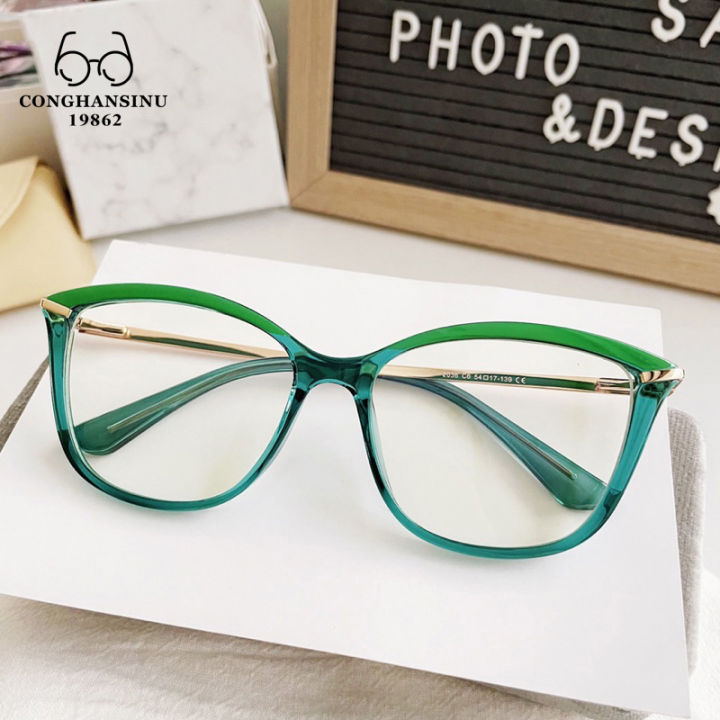TR90 Cat Eye Computer Glasse Anti Radiation Optical Glasses For Women ...