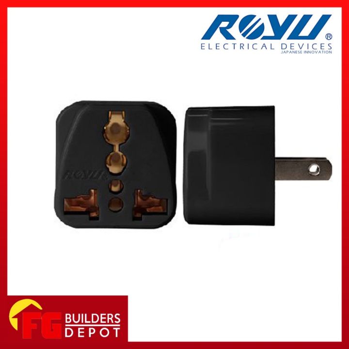 ROYU UNIVERSAL ADAPTER REDPL105 250V 10A BLACK (POWER PLUG ADAPTOR) | Lazada PH
