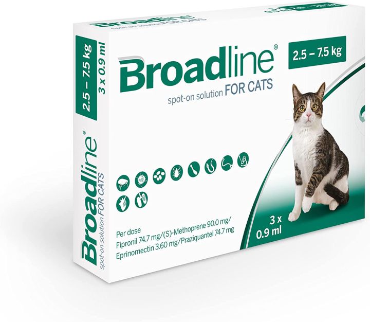 Broadline Spot On Solution for Large Cats (2.5-7.5kg) Feb 2025 EXPIRY ...