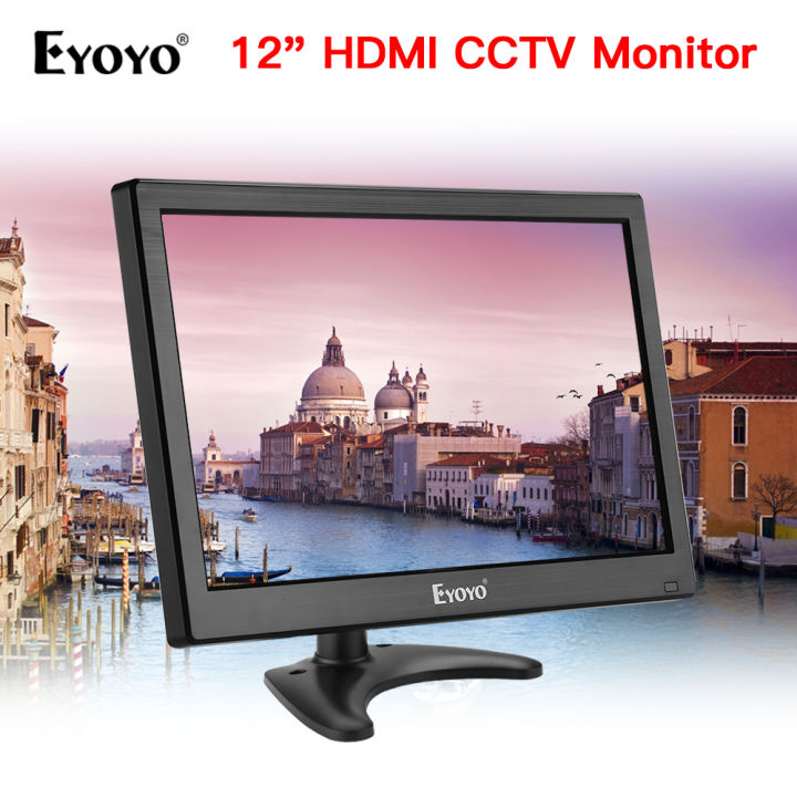 Eyoyo จอ HDMI ขนาดเล็กแบบพกพา,จอ LCD 12นิ้ว1366X768 W /Hdmi VGA BNC AV ...