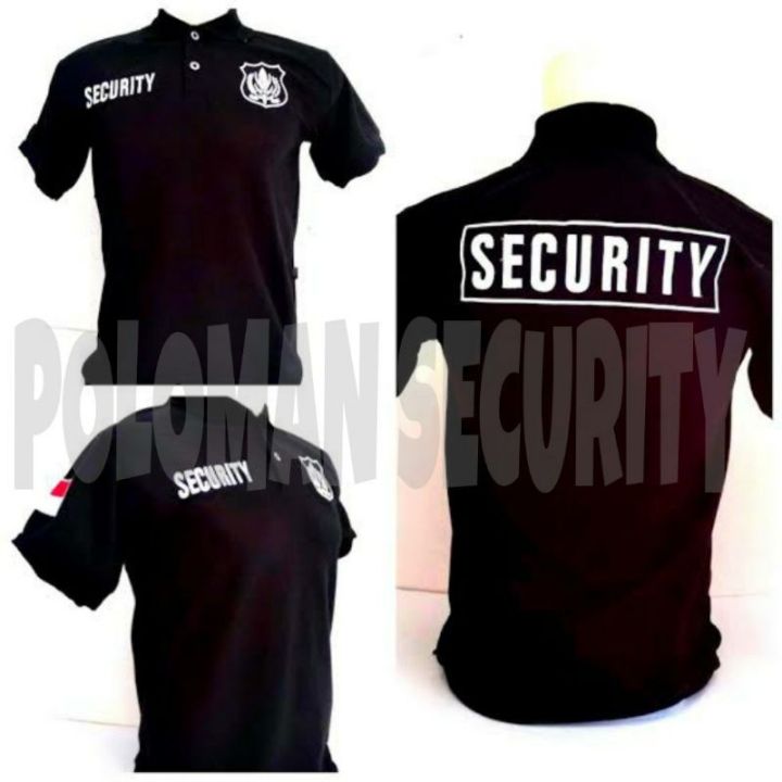 kaos polo security seragam satpam logo bordir silver warna keren kaos polo murah polo shirt best ...