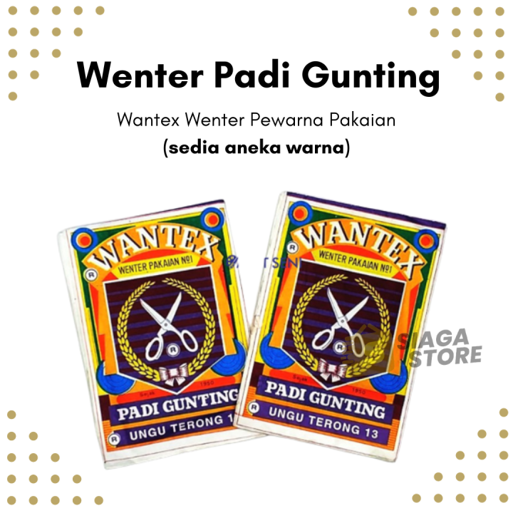 Wantex Cap Padi Gunting Wenter LENGKAP Pewarna Pakaian | Lazada Indonesia