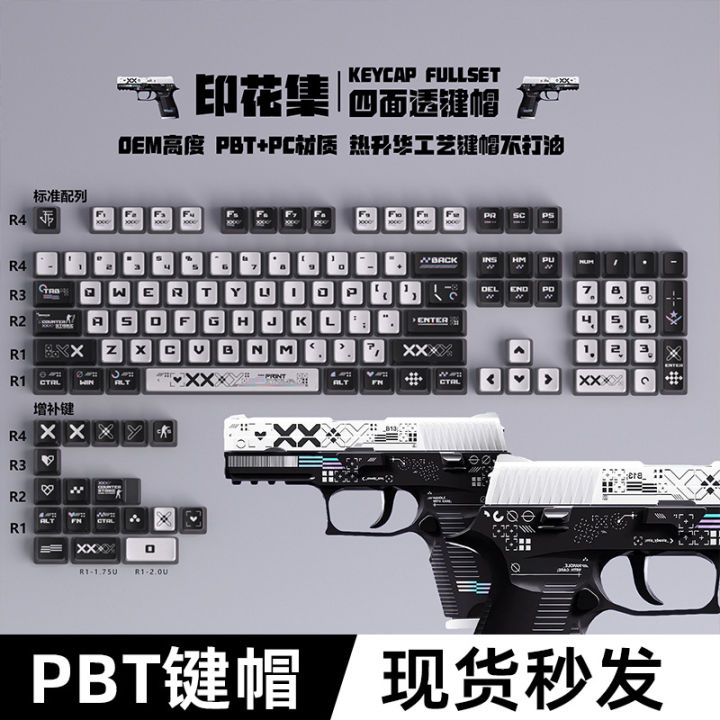 Pudding Four sided Color Sublimation Customized Mechanical Keyboard ...