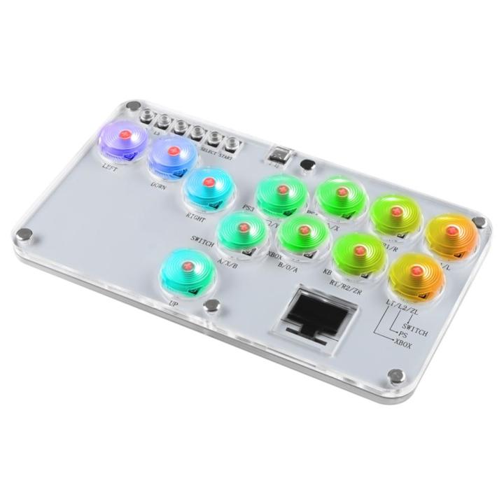 Leverless Controller Fight Sticks Custom RGB Keyboard Arcade Stick Controller Keyboard Rims ...