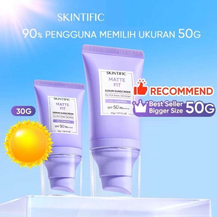 Skintific Matte Fit Serum Sunscreen SPF 50+ PA++++ Sun Screen Oil ...