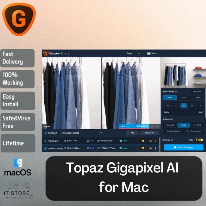 【MAC】 Topaz Gigapixel Ai Lifetime for Intel and M1 Chip Apple Silicone MacOs/Macbook/Mac ...