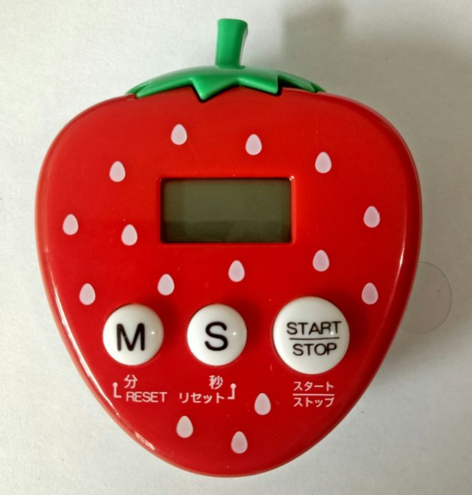 Strawberry Kitchen Timer - Kitchen Use - Digital & Magnetic - ( Start ...