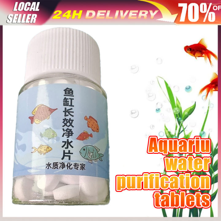 100PCS Water Purification Tablets Powerful Fast Filtration Fish Tank ...