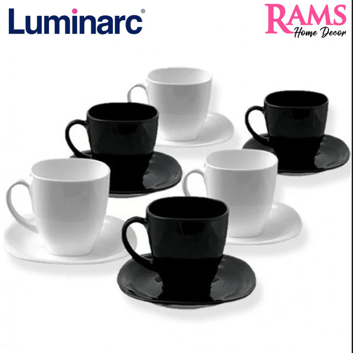 Luminarc 12 Pcs Cup & Saucer Set / Modern Tea Set / Modern Coffee Set ...