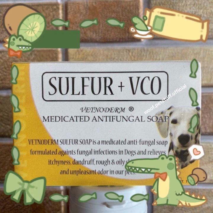 Vetnoderm (Bio Sulfur + VCO) Medicated AntiFungal Soap for Pet Dogs ...