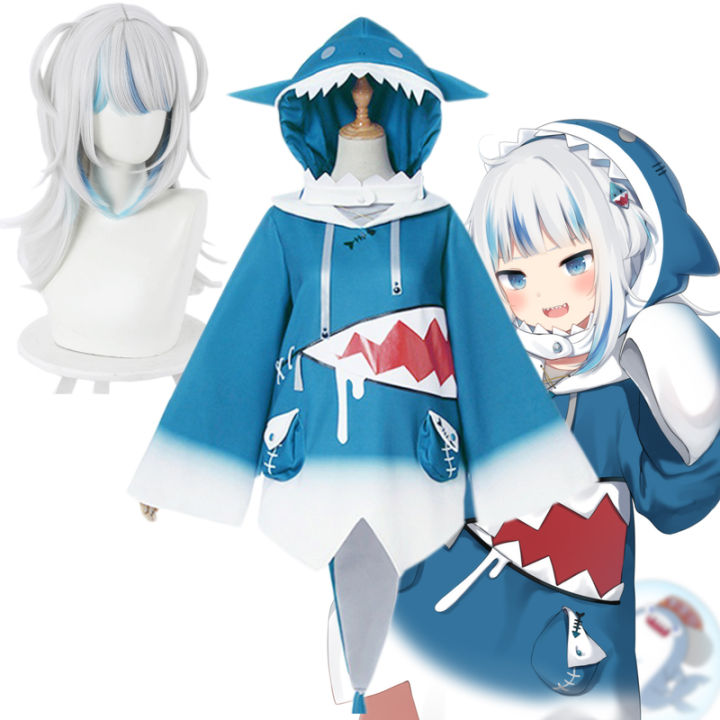 Japanese Amine Vtuber Hololive ENG Gawr Gura Shark Girl Cosplay ...